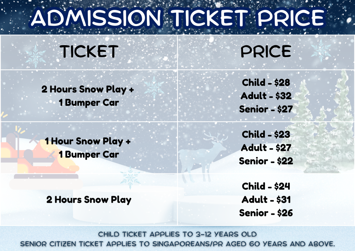 Admission Charges - Snow City